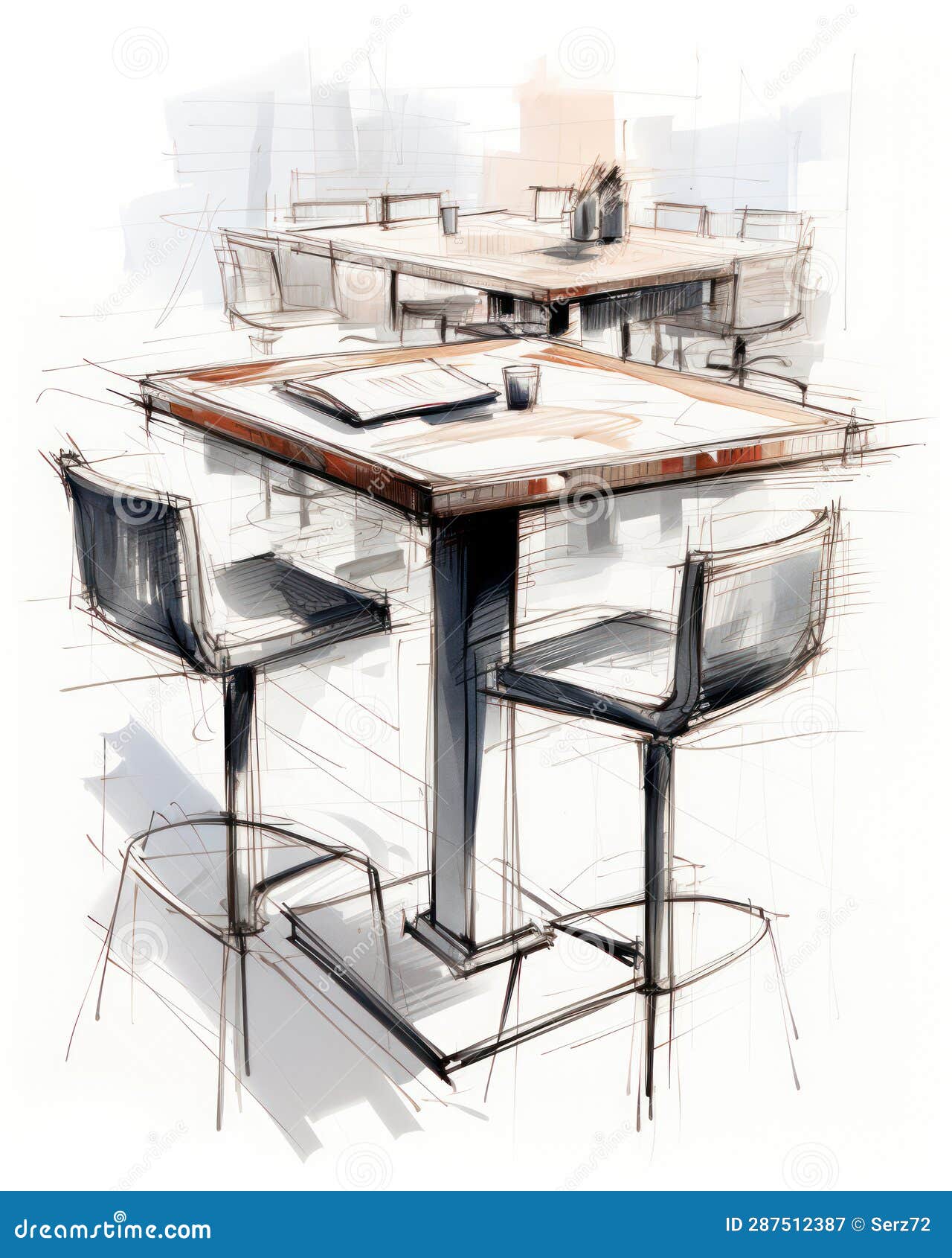 Professional Desktop Sketch Stock Image - Image of desktop, generative ...