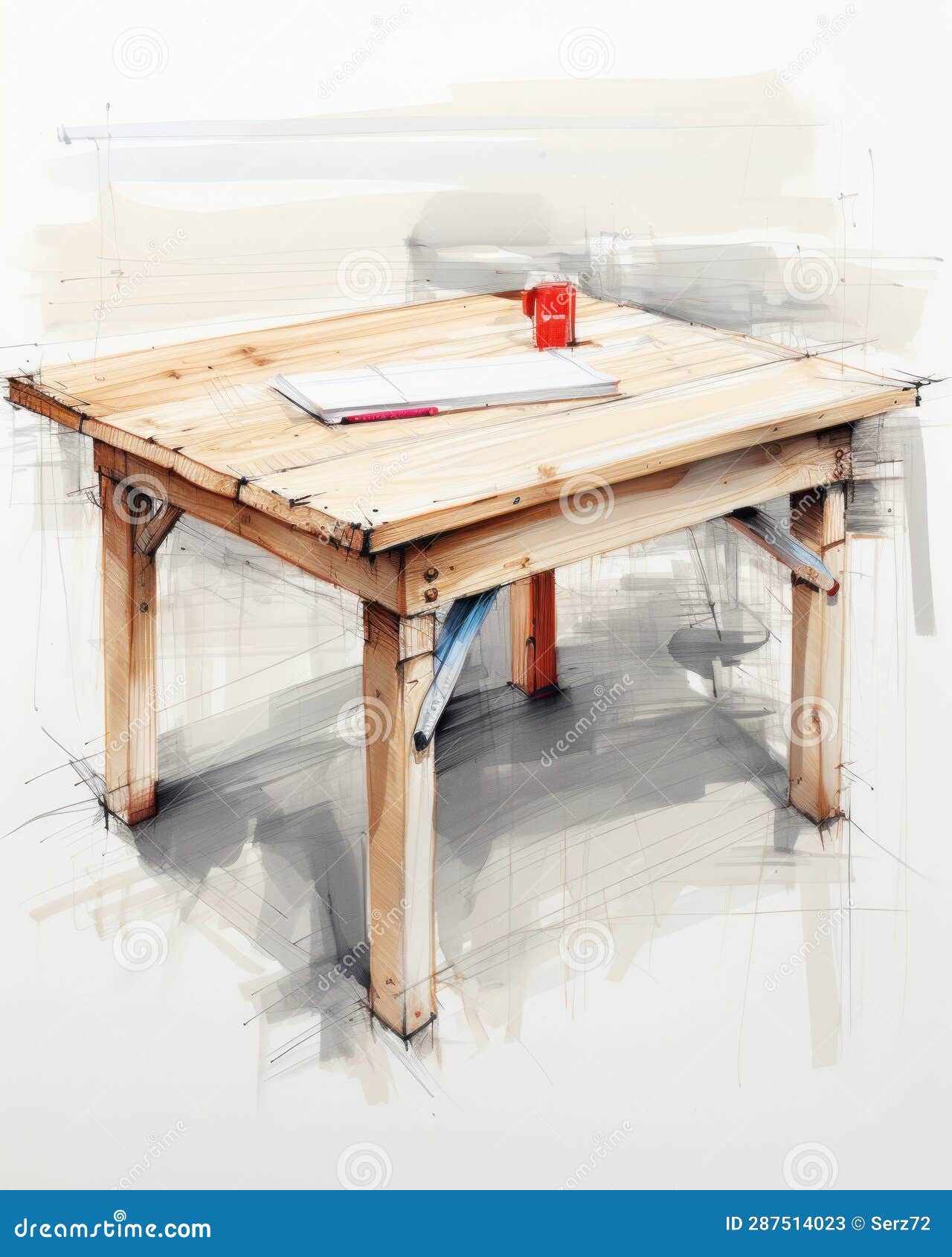 Professional Desktop Sketch Stock Image - Image of desk, business ...