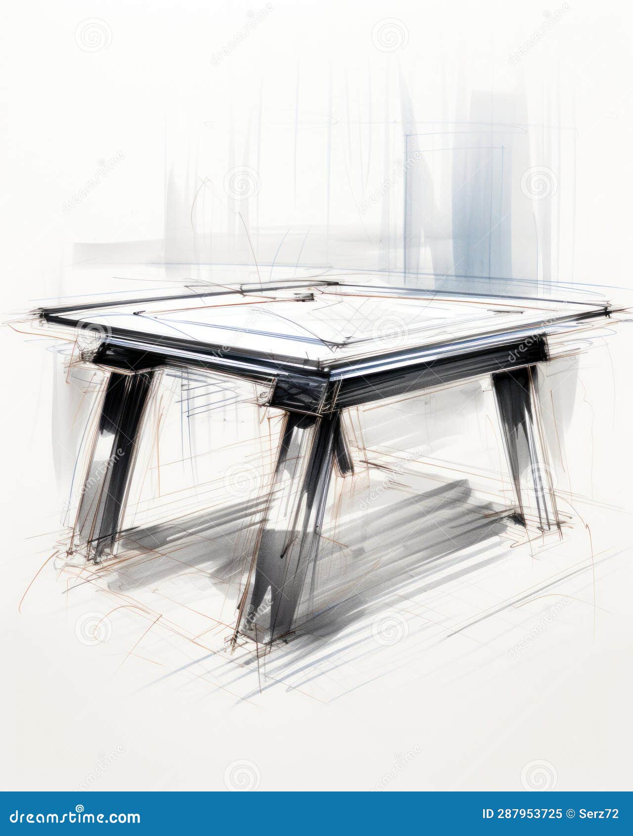 Professional Desktop Sketch Stock Image - Image of corporate, graphic ...