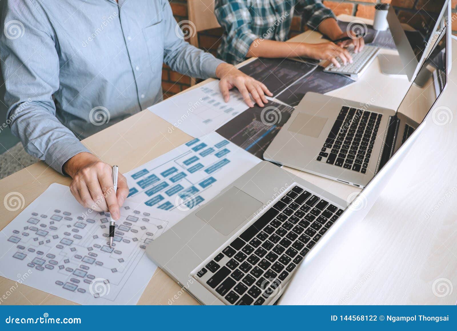 Professional Developer Programmer Cooperation Meeting and Brainstorming ...