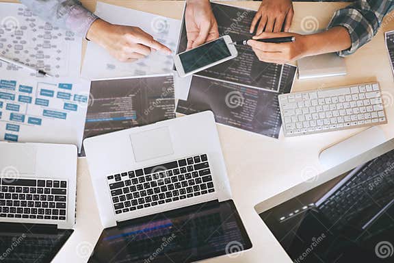 Professional Developer Programmer Cooperation Meeting and Brainstorming ...