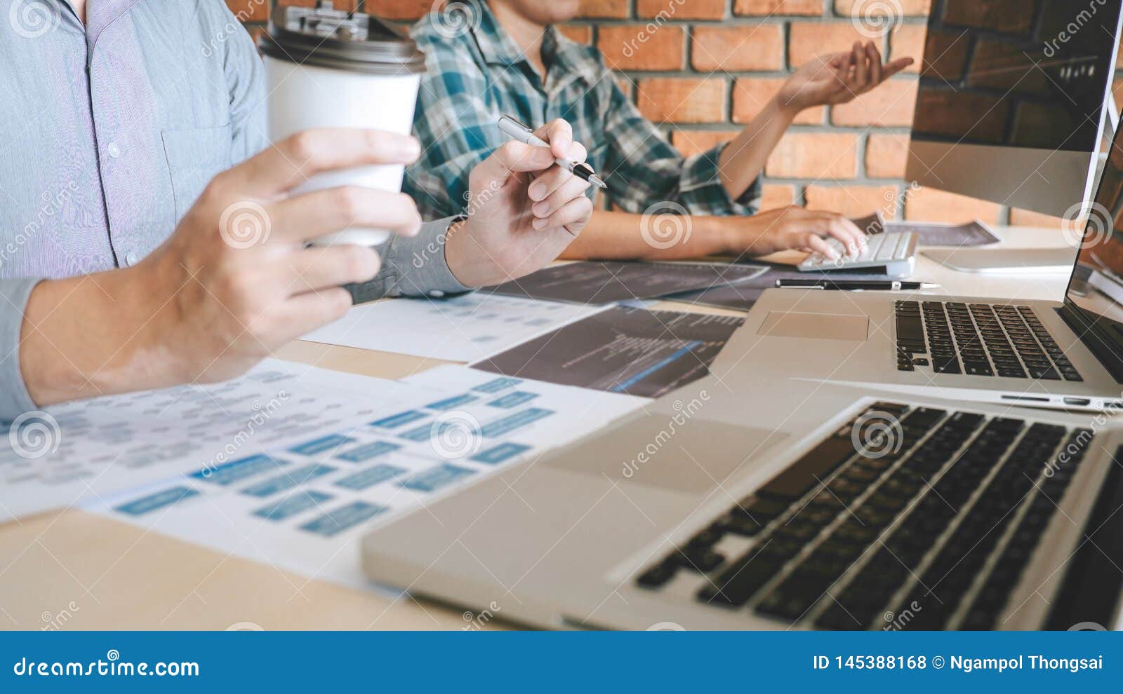 Professional Developer Programmer Cooperation Meeting and Brainstorming ...