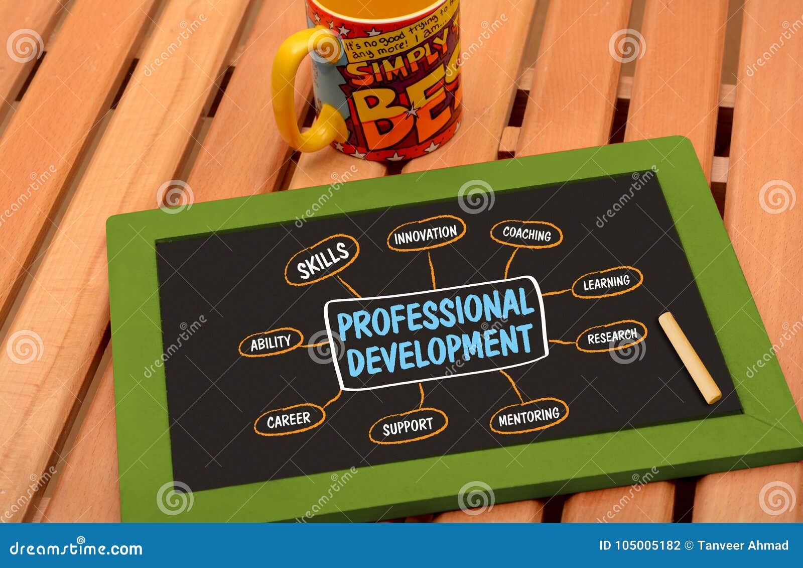Professional Development Chart Drawing Chalkboard Stock Photo - Image ...