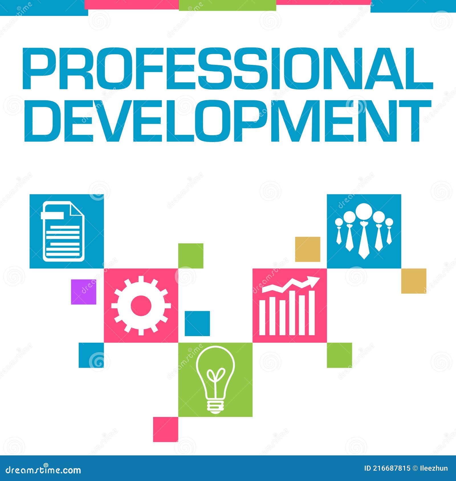 Professional Development Colorful Squares Symbols Stock Illustration ...