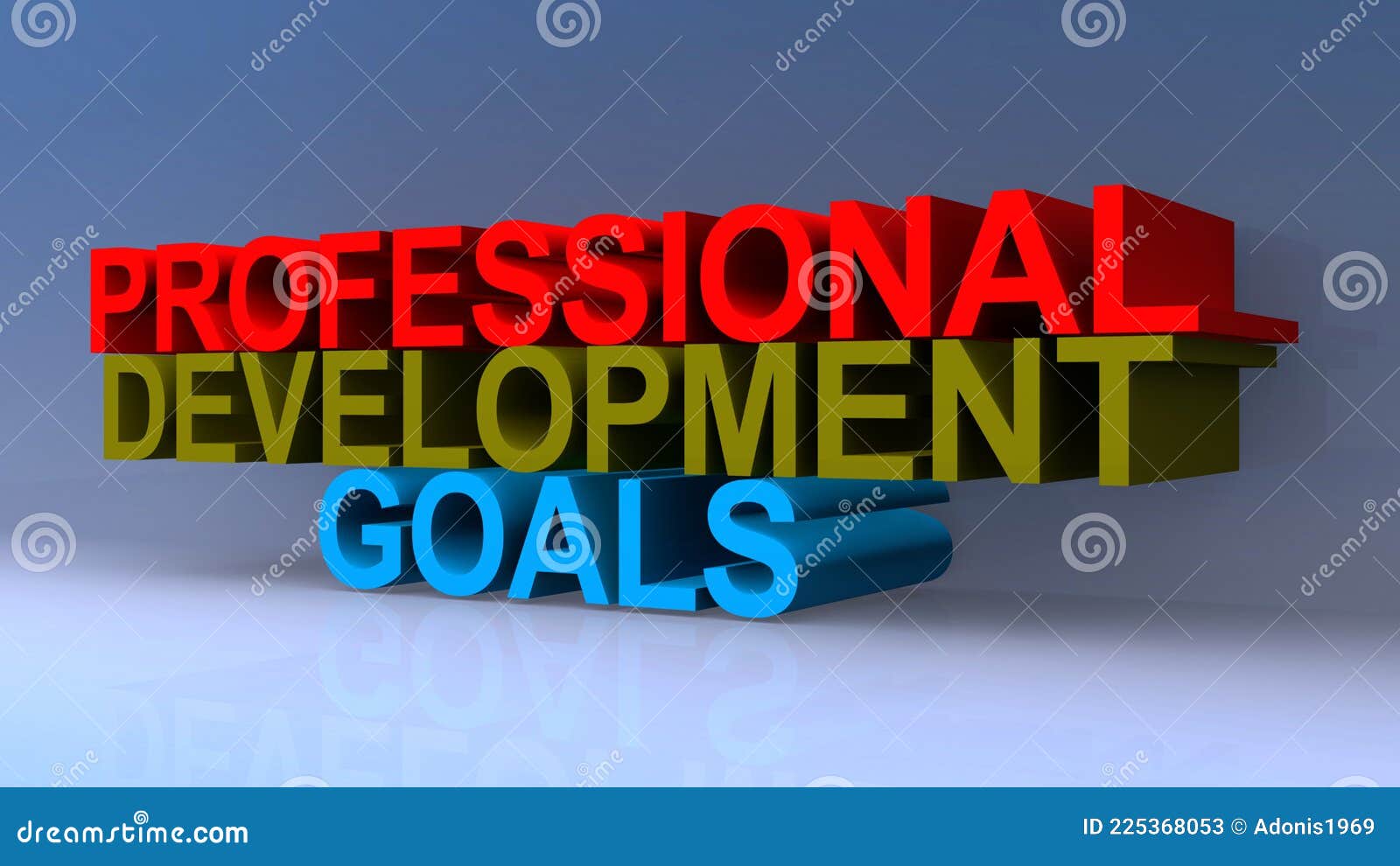 Professional Development Goals on Blue Stock Illustration ...