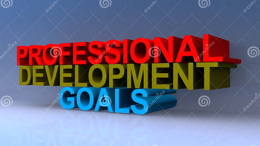 Professional Development Goals on Blue Stock Illustration ...