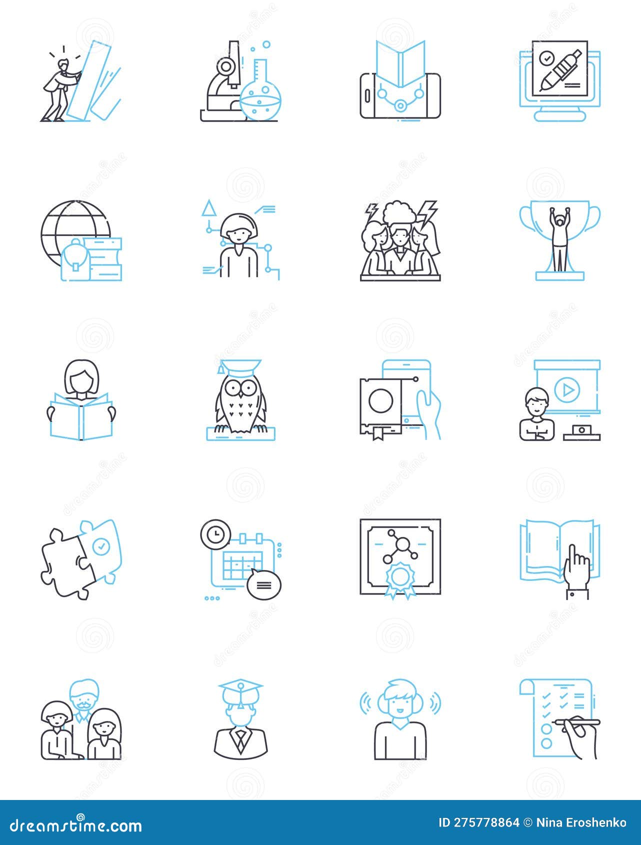 Set Of Upskilling Icons, Upskilling, Personal Growth. Vector ...