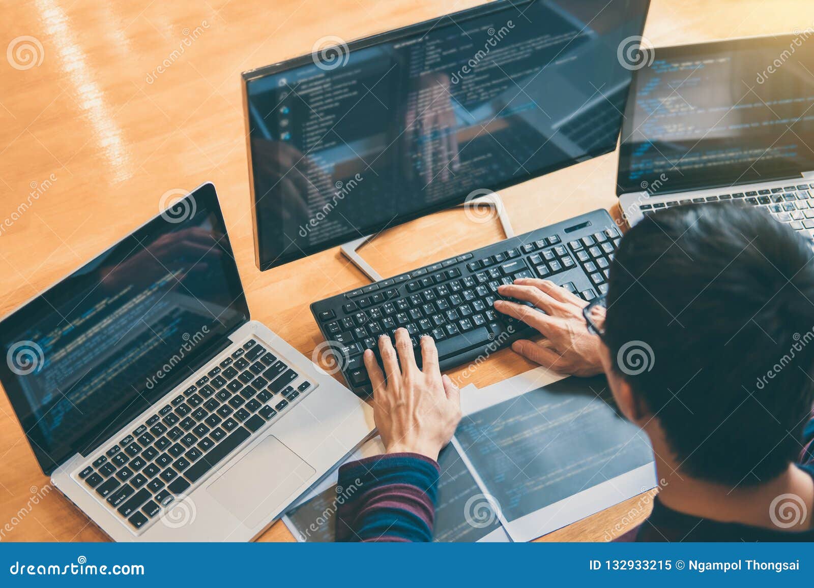 Professional Development Programmer Working in Programming Website a ...