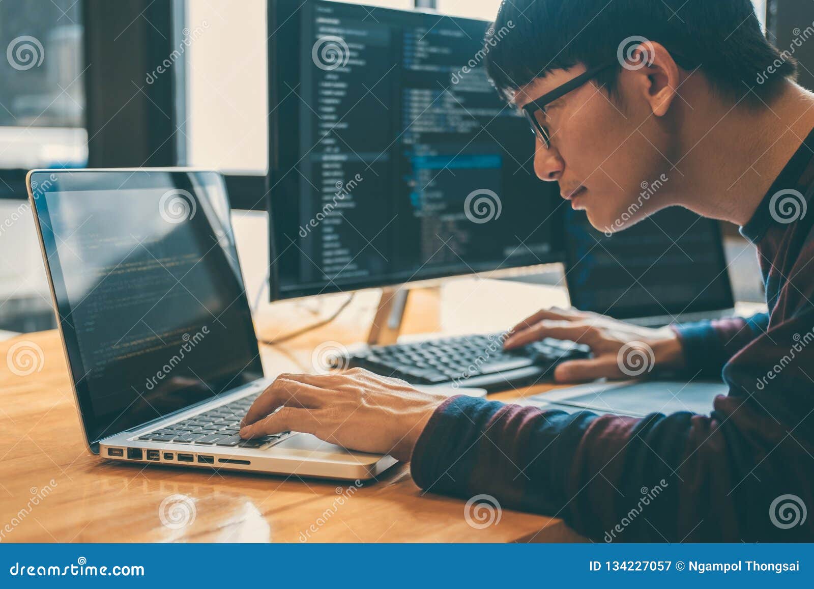 Professional Development Programmer Working In Programming Website A Software And Coding