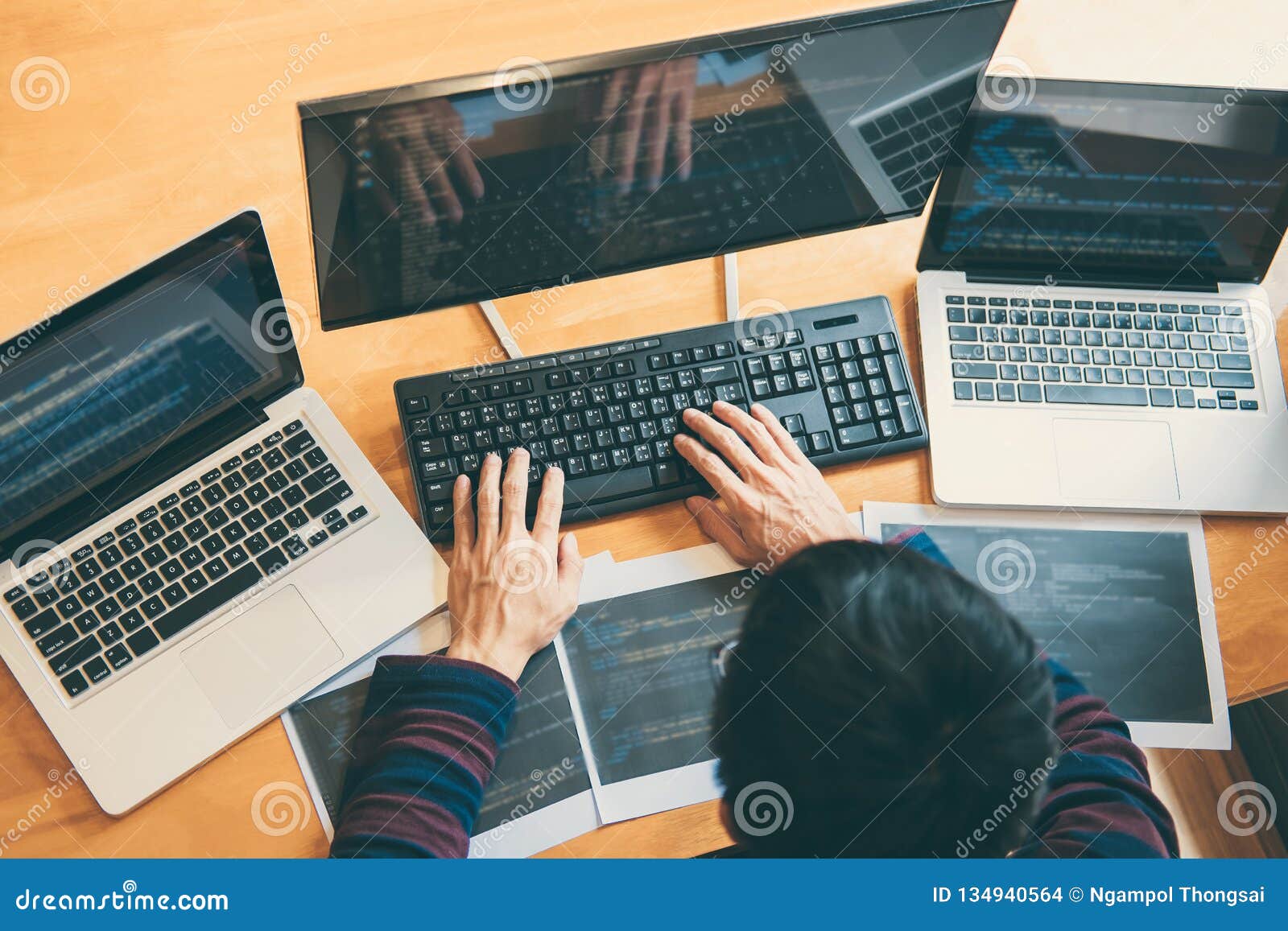 Professional Development Programmer Working In Programming Website A Software And Coding