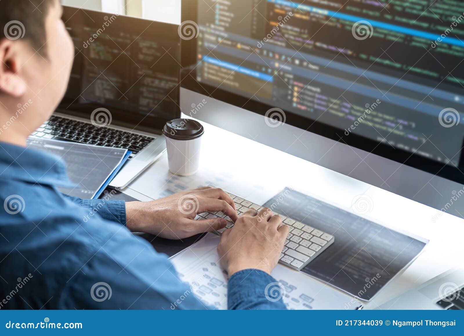 Professional Development Programmer Working In Programming Website A Software And Coding