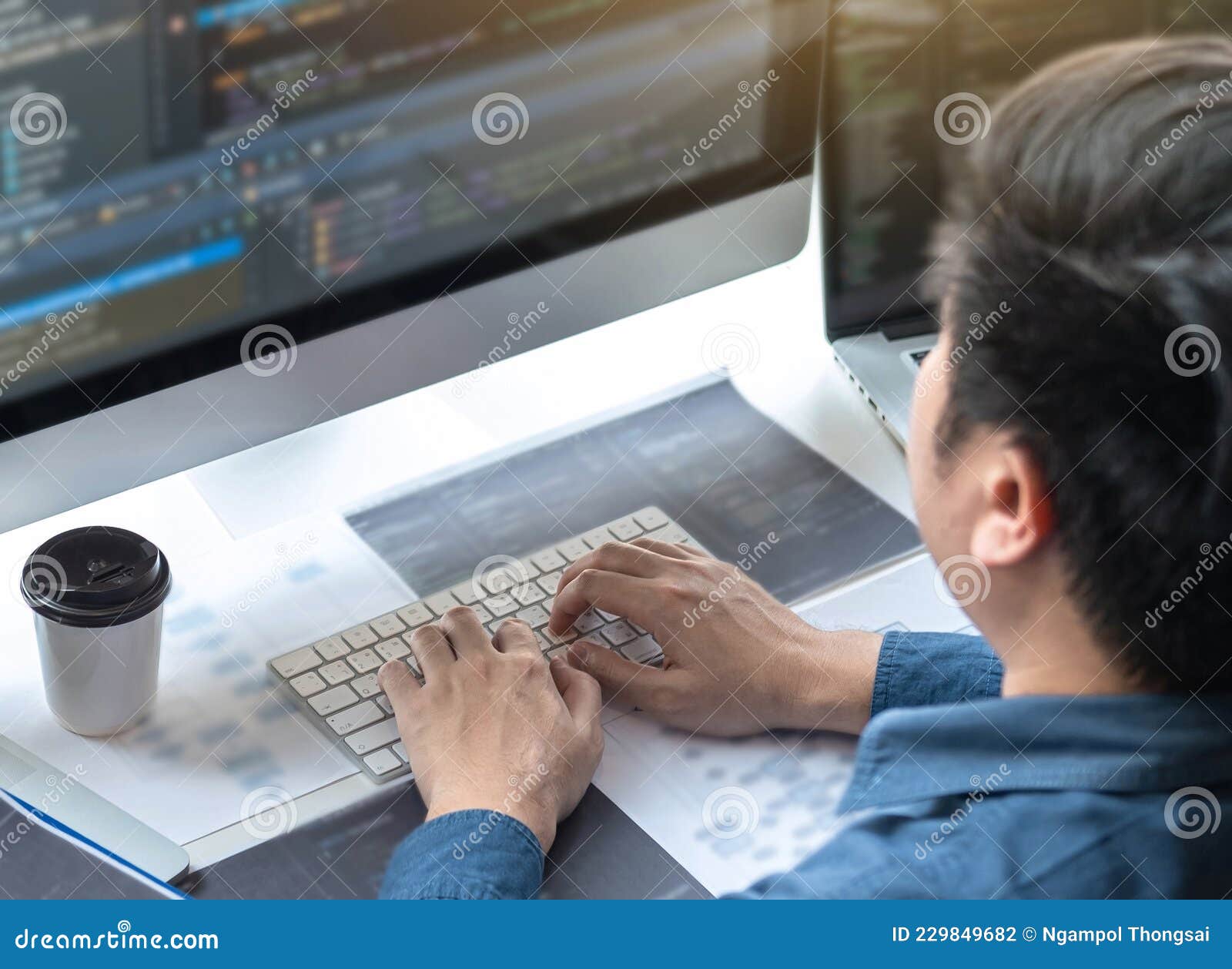 Professional Development Programmer Working In Programming Website A Software And Coding