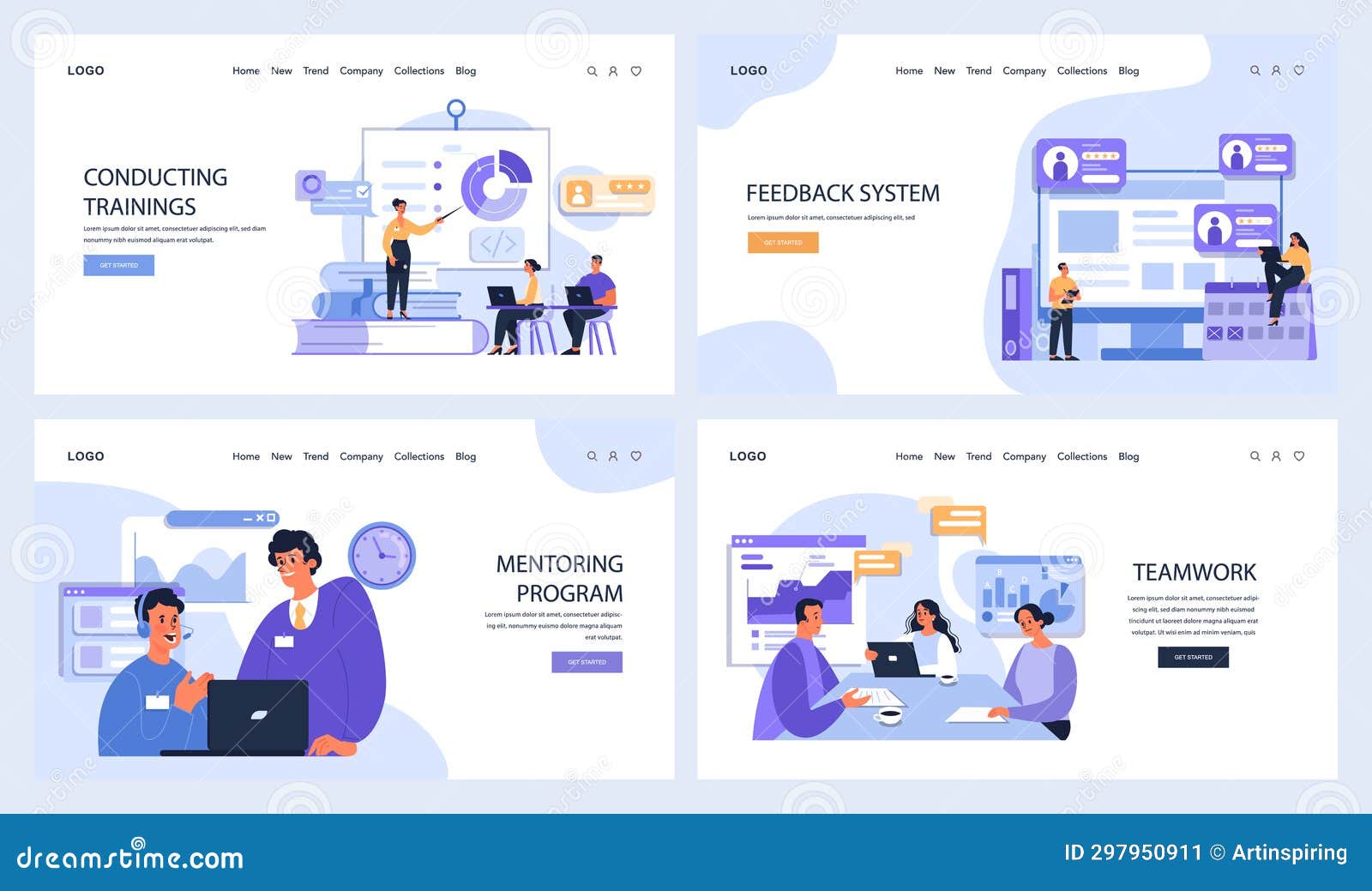 Professional Development Set. Professionals Engage in Skill Enhancement ...