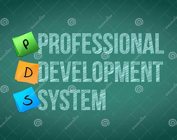 Professional Development System and Posts Stock Illustration ...