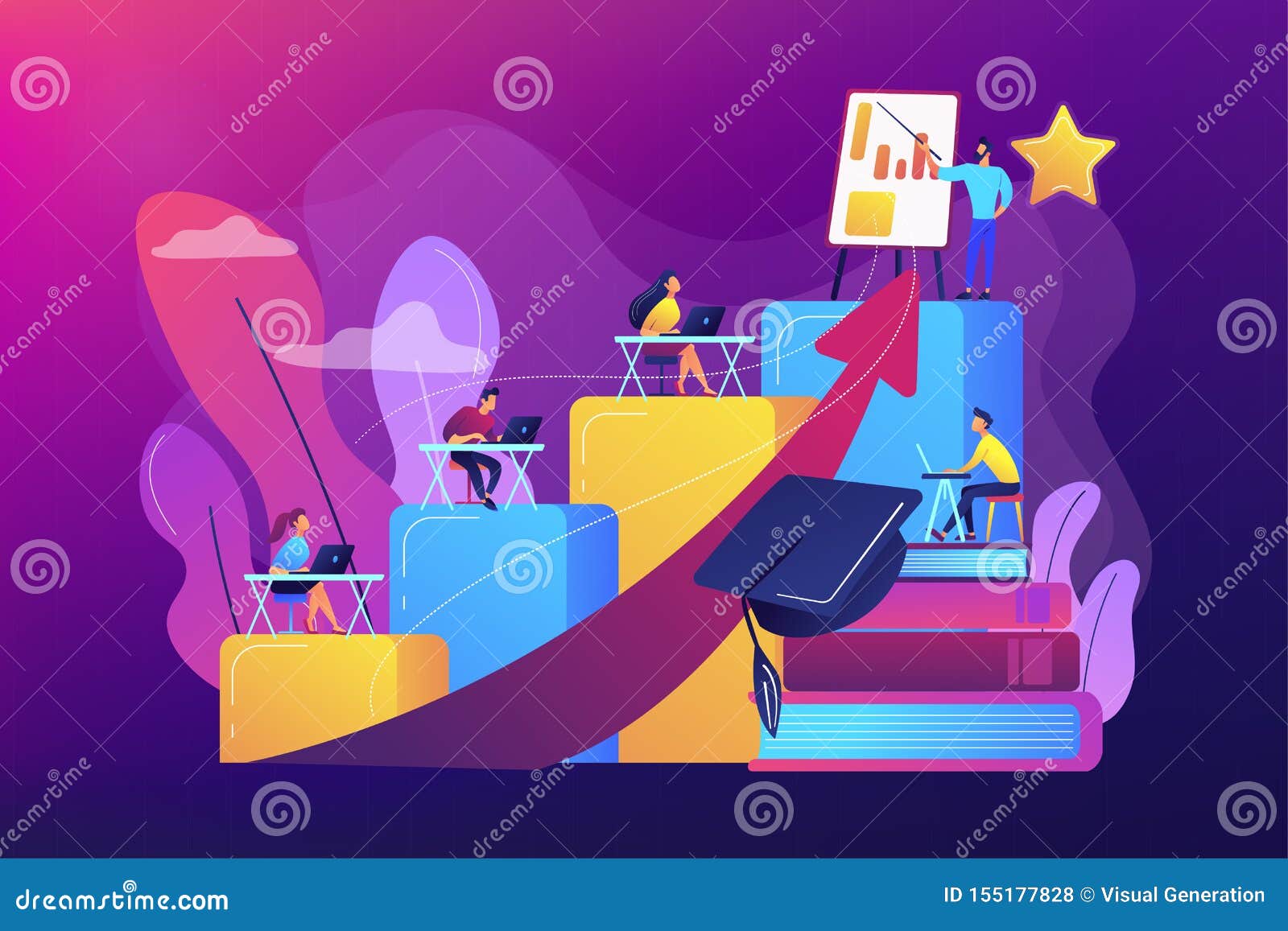 Professional Development of Teachers Concept Vector Illustration Stock ...