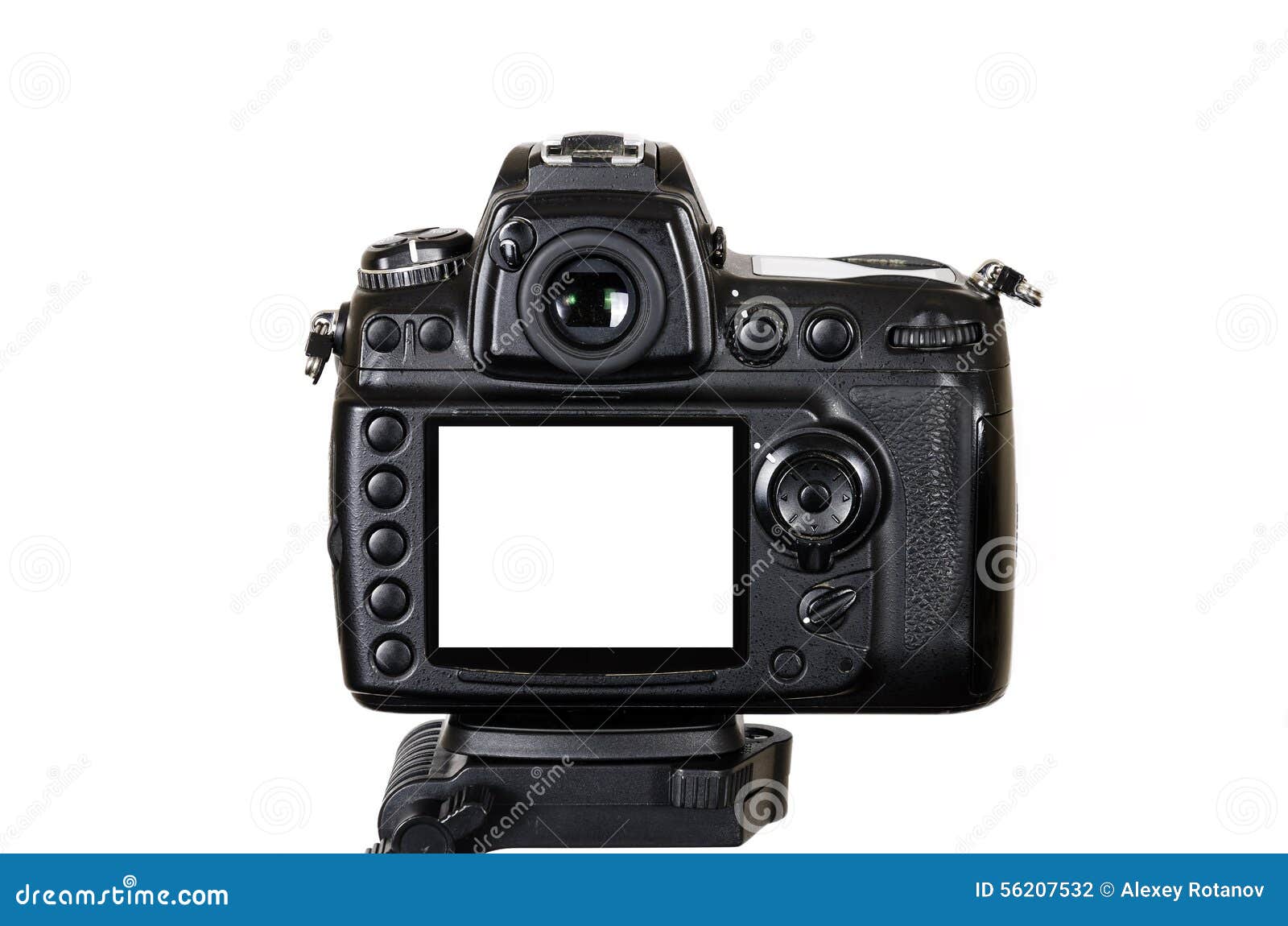 Professional Digital Camera With Blank Screen Isolated On White ... Professional Digital Camera With Blank Screen Isolated On White ...