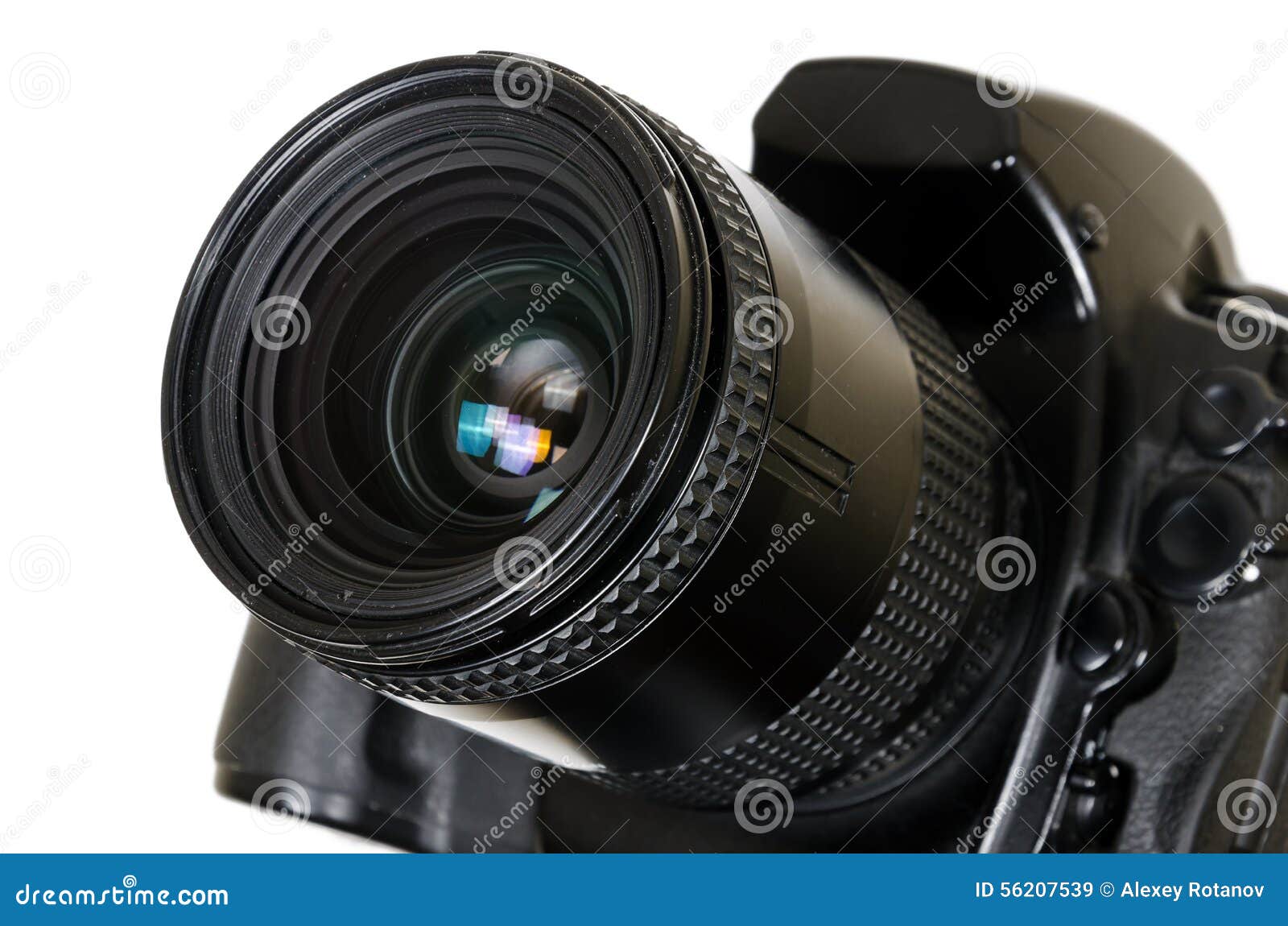 Professional Digital Camera Isolated On White Background Stock ...