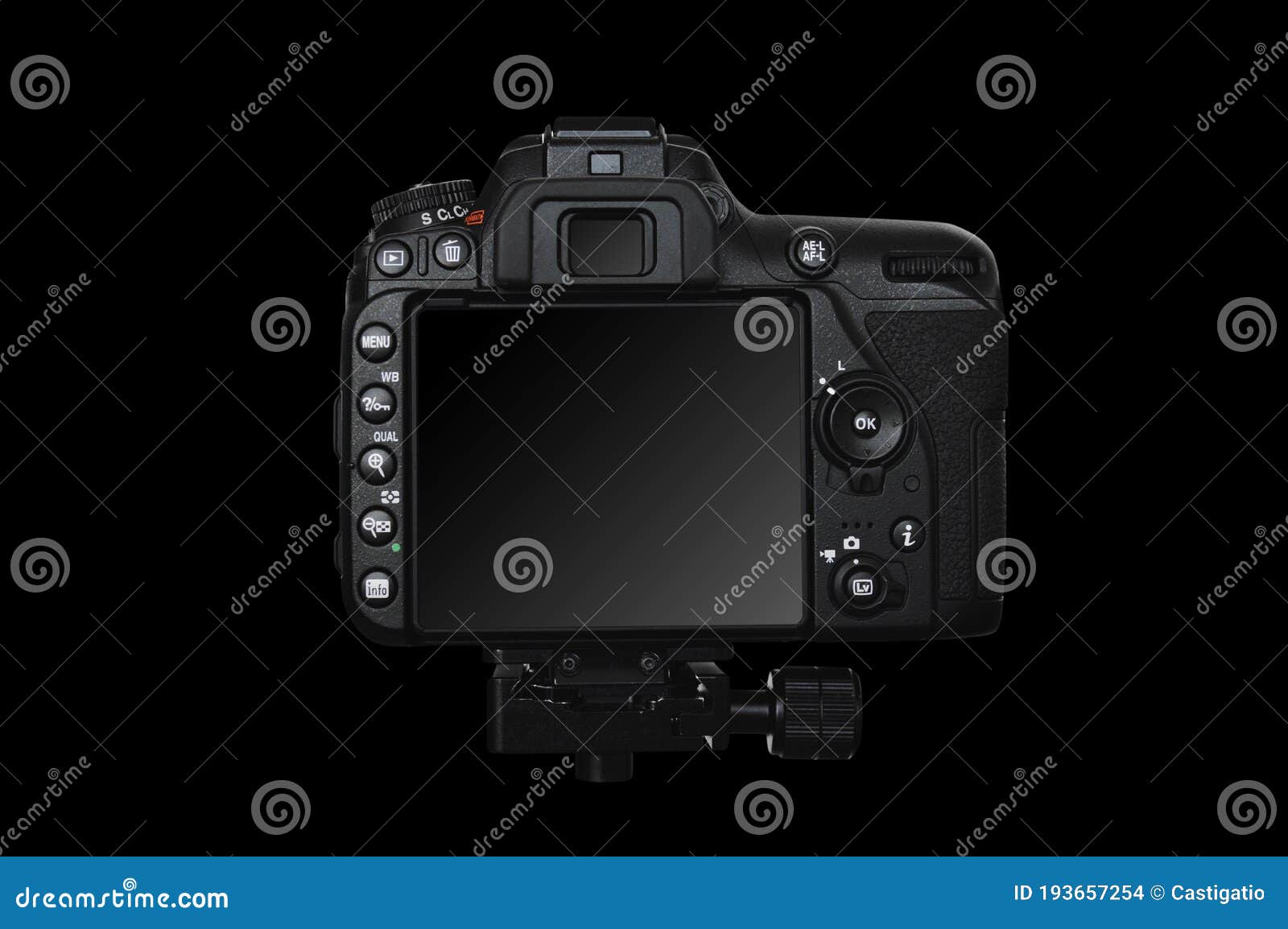 Professional Digital Camera with a Large Touch Screen Stock Photo ...