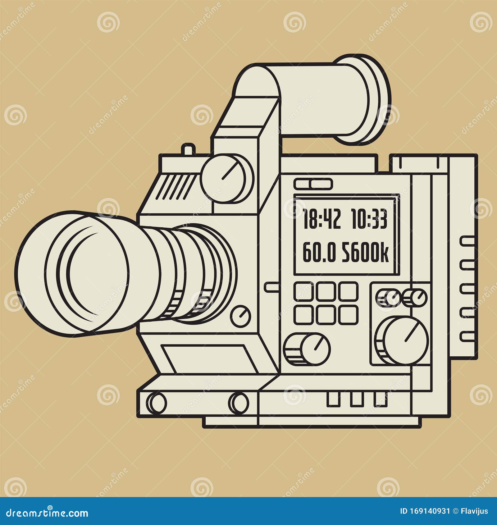 Professional Digital Cinema Camera Stock Vector - Illustration of ...
