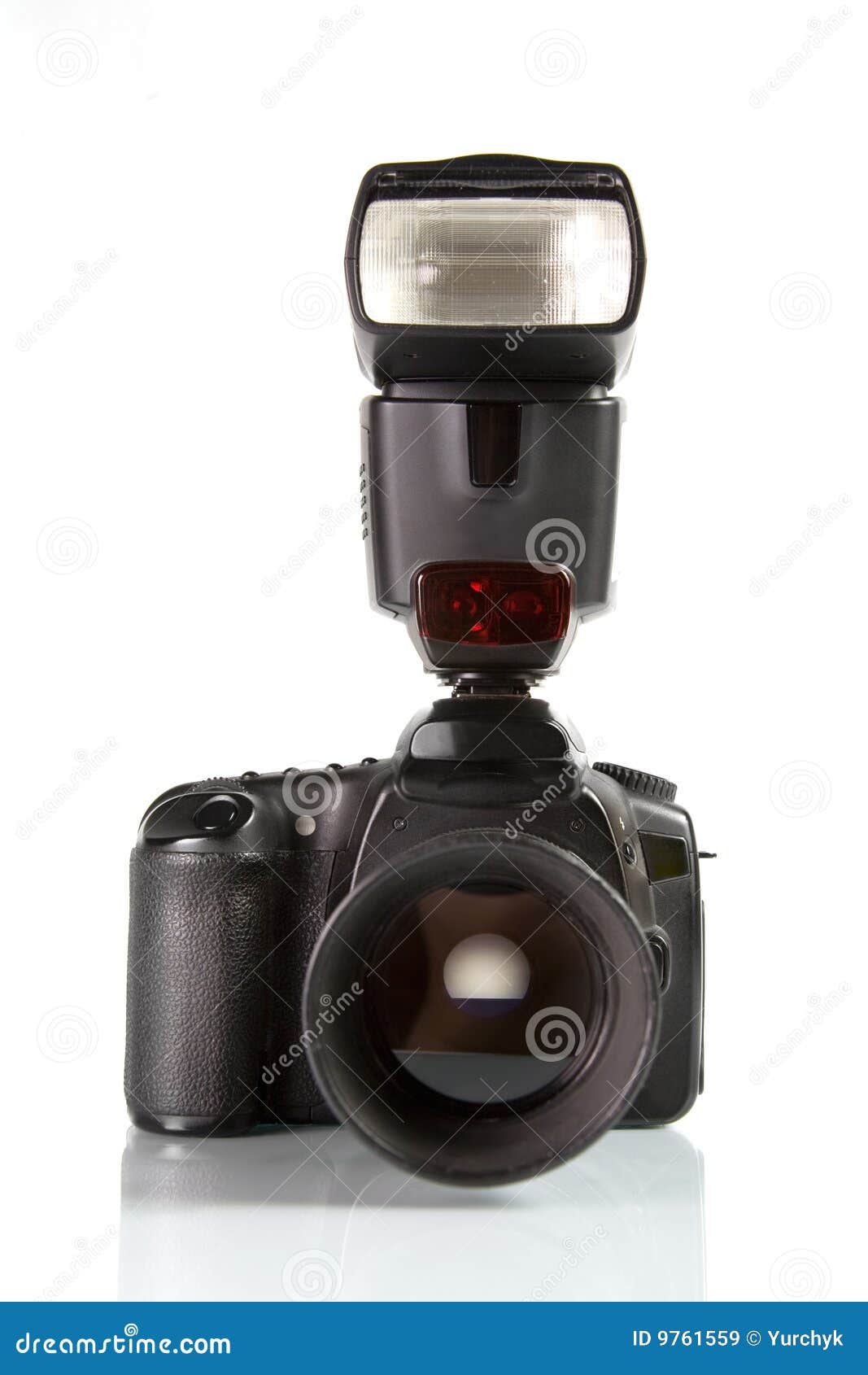 Professional Digital Photo Camera Front View Stock Image - Image of ...