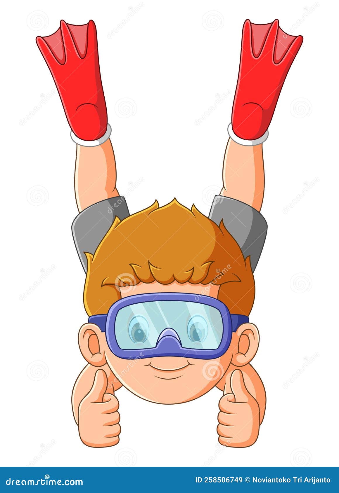 The Professional Diver Boy is Diving and Giving the Thumb Up Stock ...