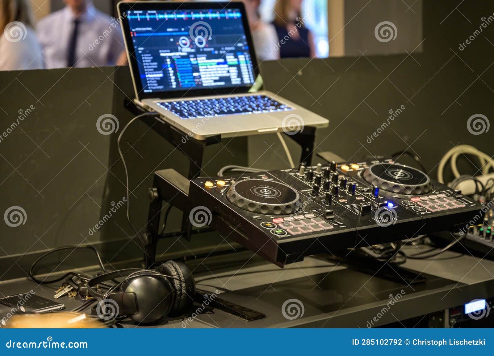 Professional DJ Equipment Sound and Audio Mixer Control Panel with ...