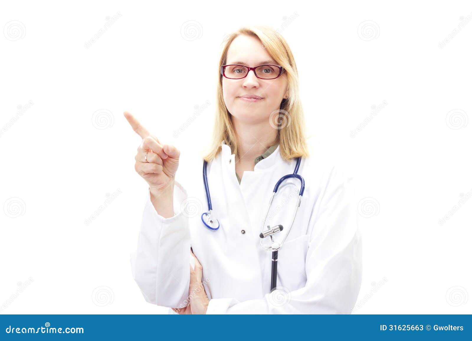 Professional Doctor Pointing at Something Stock Image - Image of ...