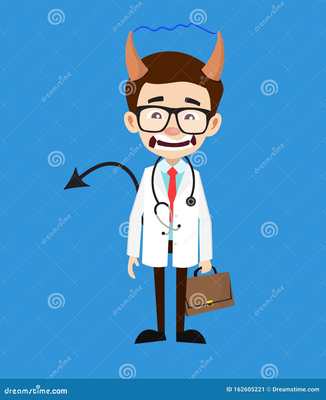 Professional Doctor - Standing in Angry Mood Stock Vector ...