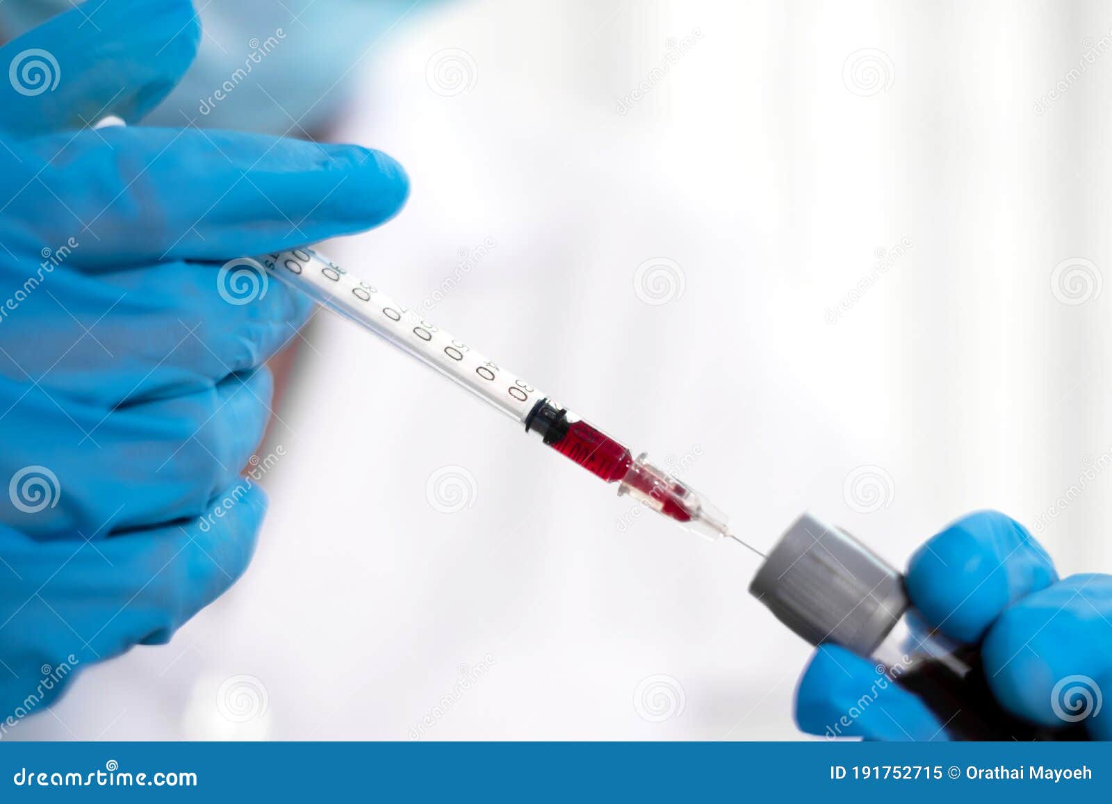 Professional Doctors Perform Find Virus Tests from Samples of Blood ...
