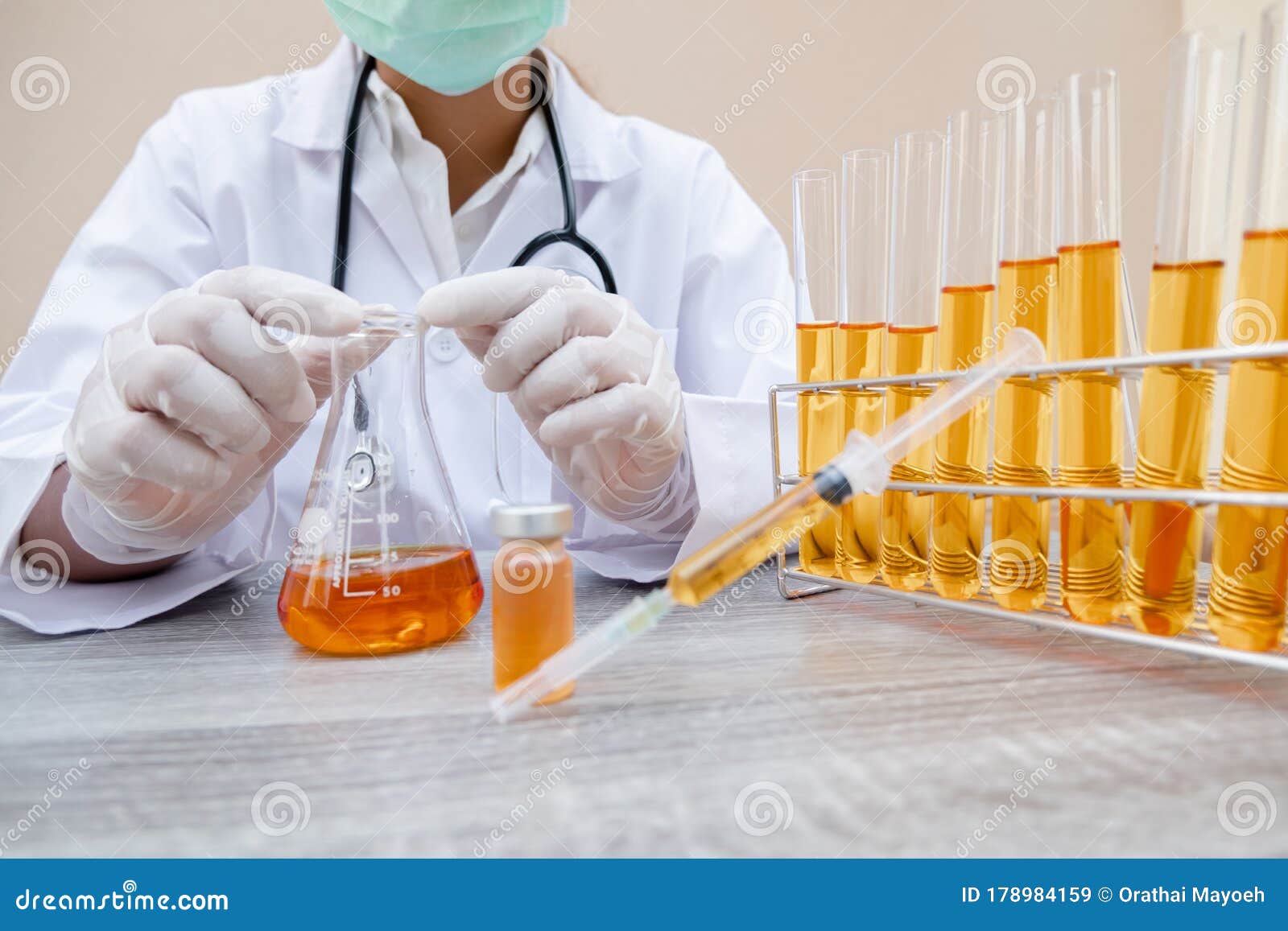 Professional Doctors Perform Testing and Analyzing Samples of COVID-19 ...