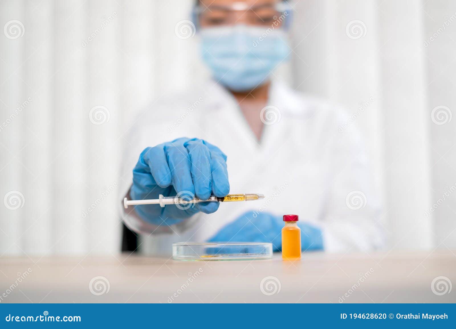 Professional Doctors Perform Testing and Analyzing Samples of Vaccines ...