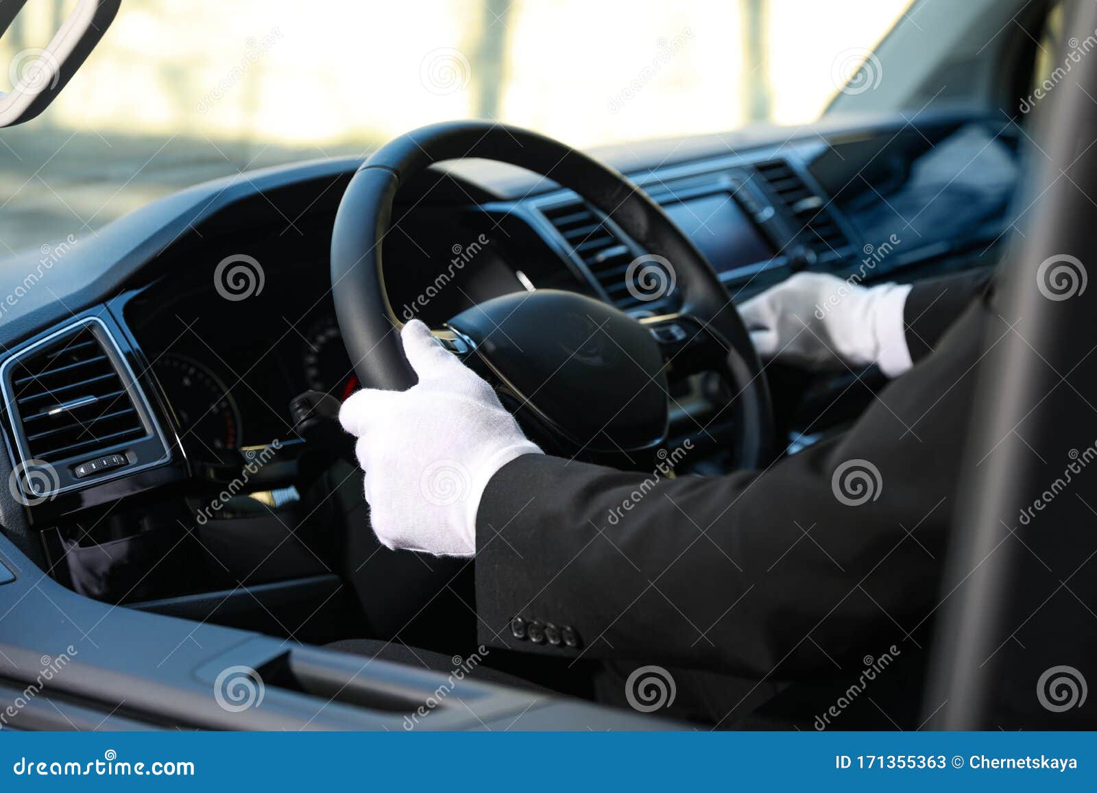 Professional Driver in Luxury Car. Chauffeur Service Stock Image ...