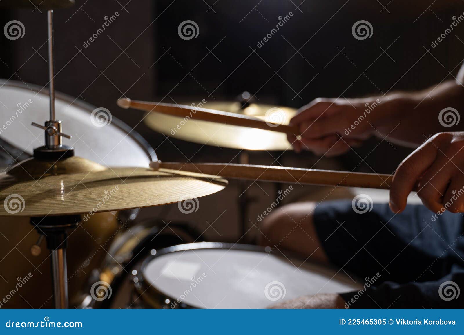 Professional Drummer Playing on Drum Set Stock Image - Image of jazz ...