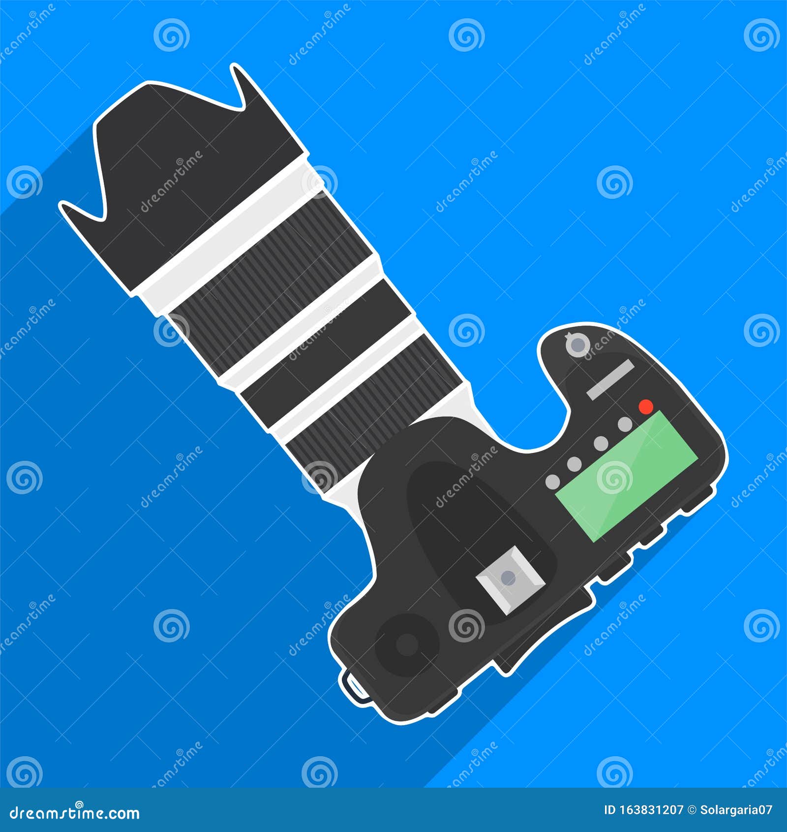 191111-Professional DSLR Camera Vector Illustration Stock Vector ...