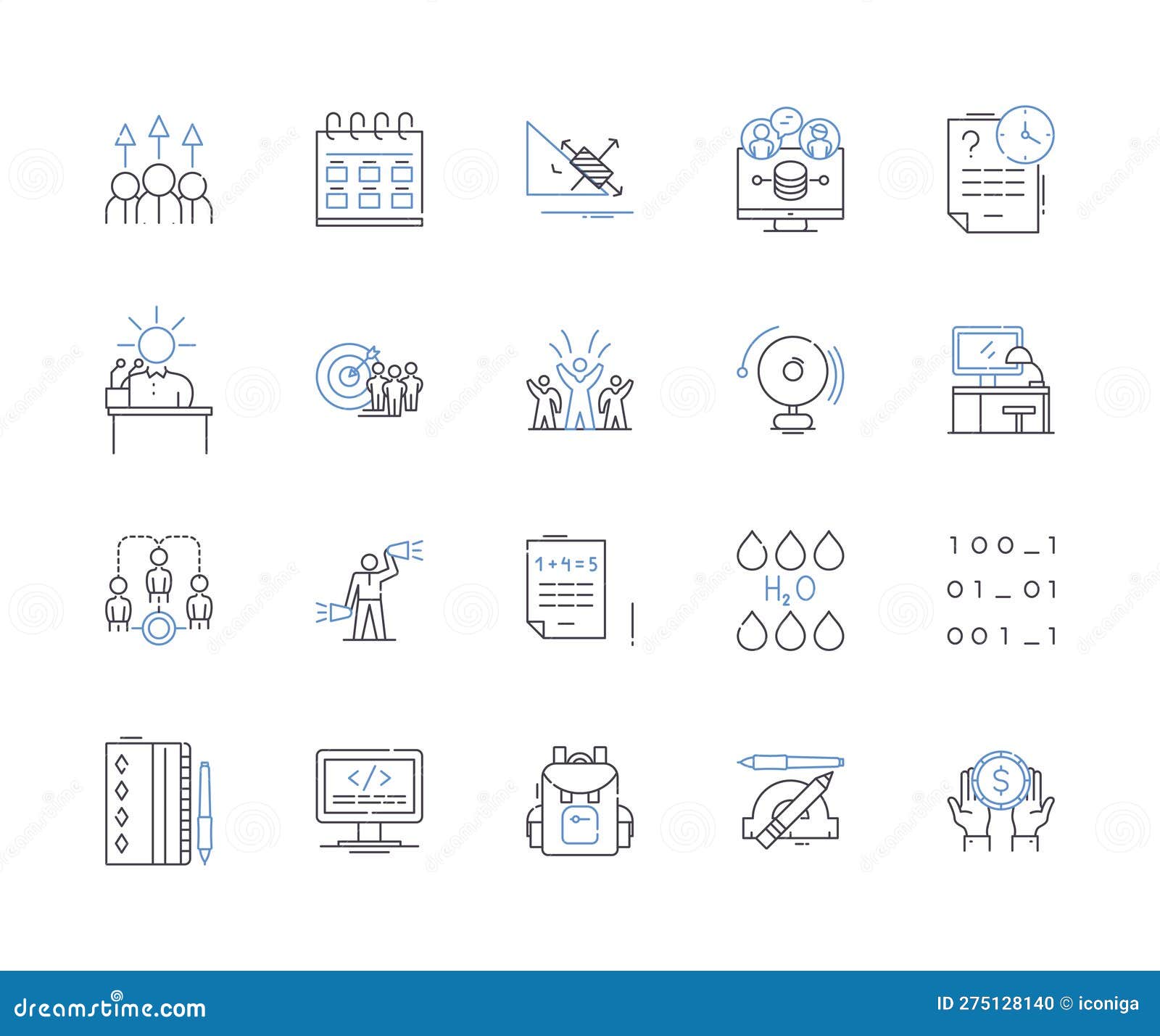 Professional Education Outline Icons Collection. Professional ...