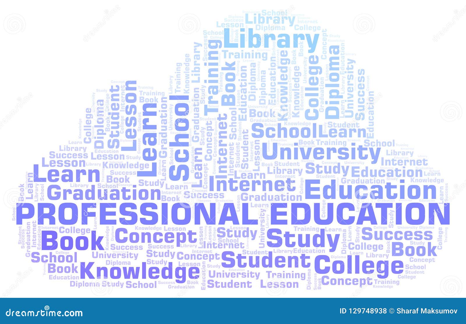 Professional Education Word Cloud. Stock Illustration - Illustration of ...