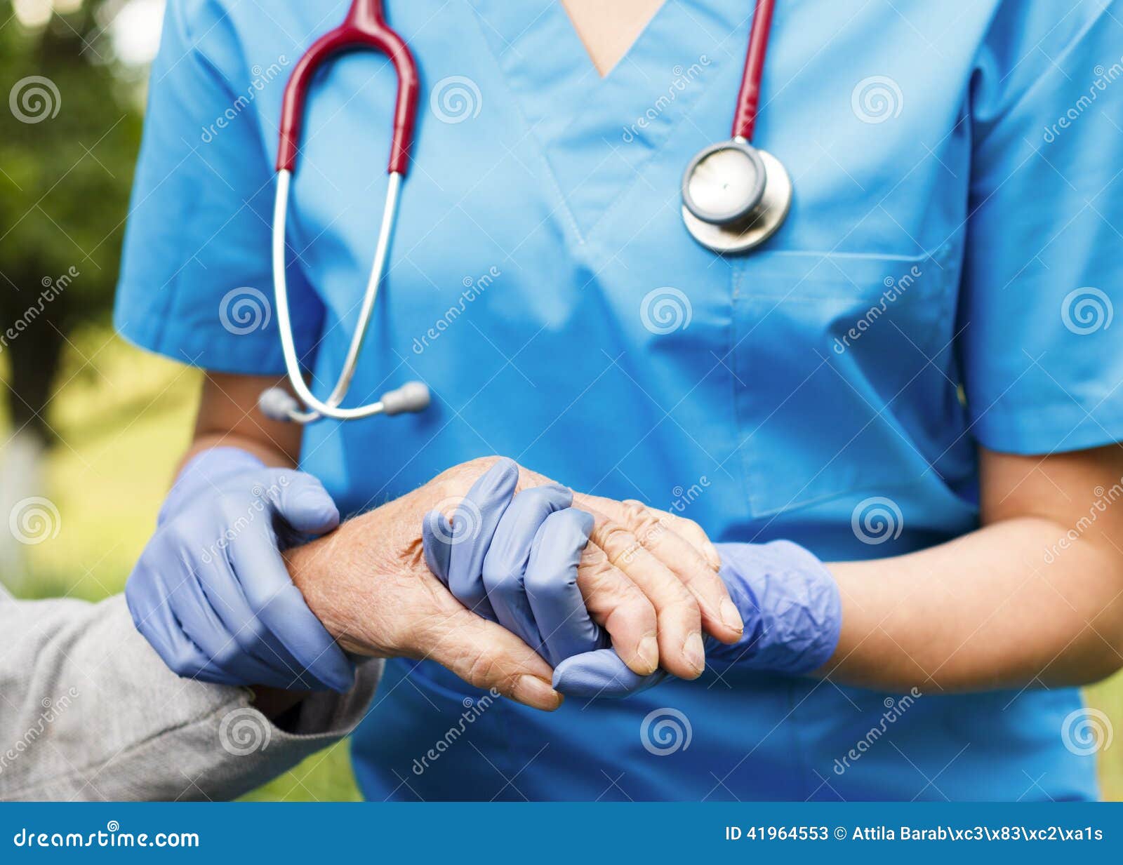 Professional Elderly Care stock image. Image of outdoors - 41964553