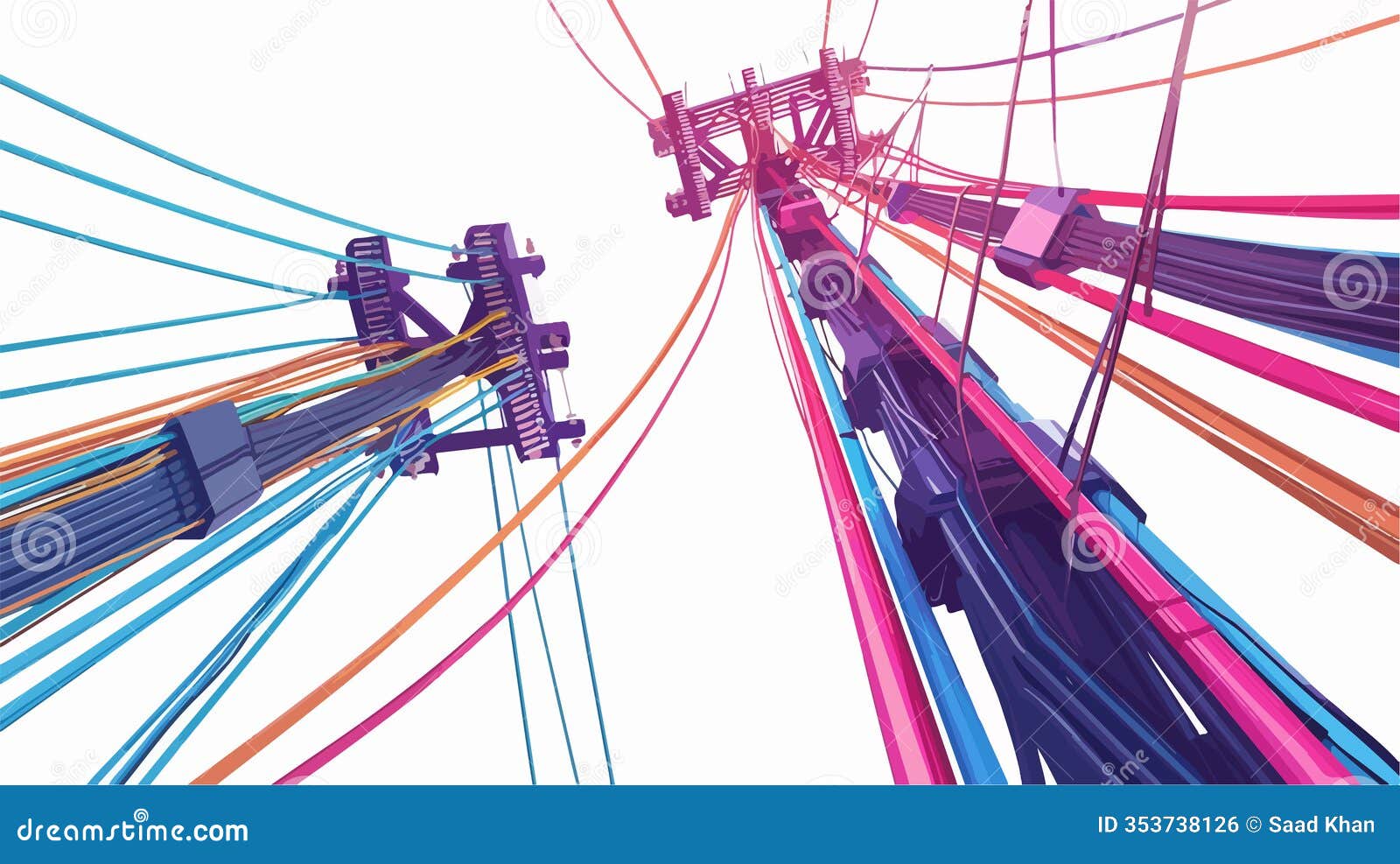 Professional Electric Cables Installation Abstract Concept for Design ...