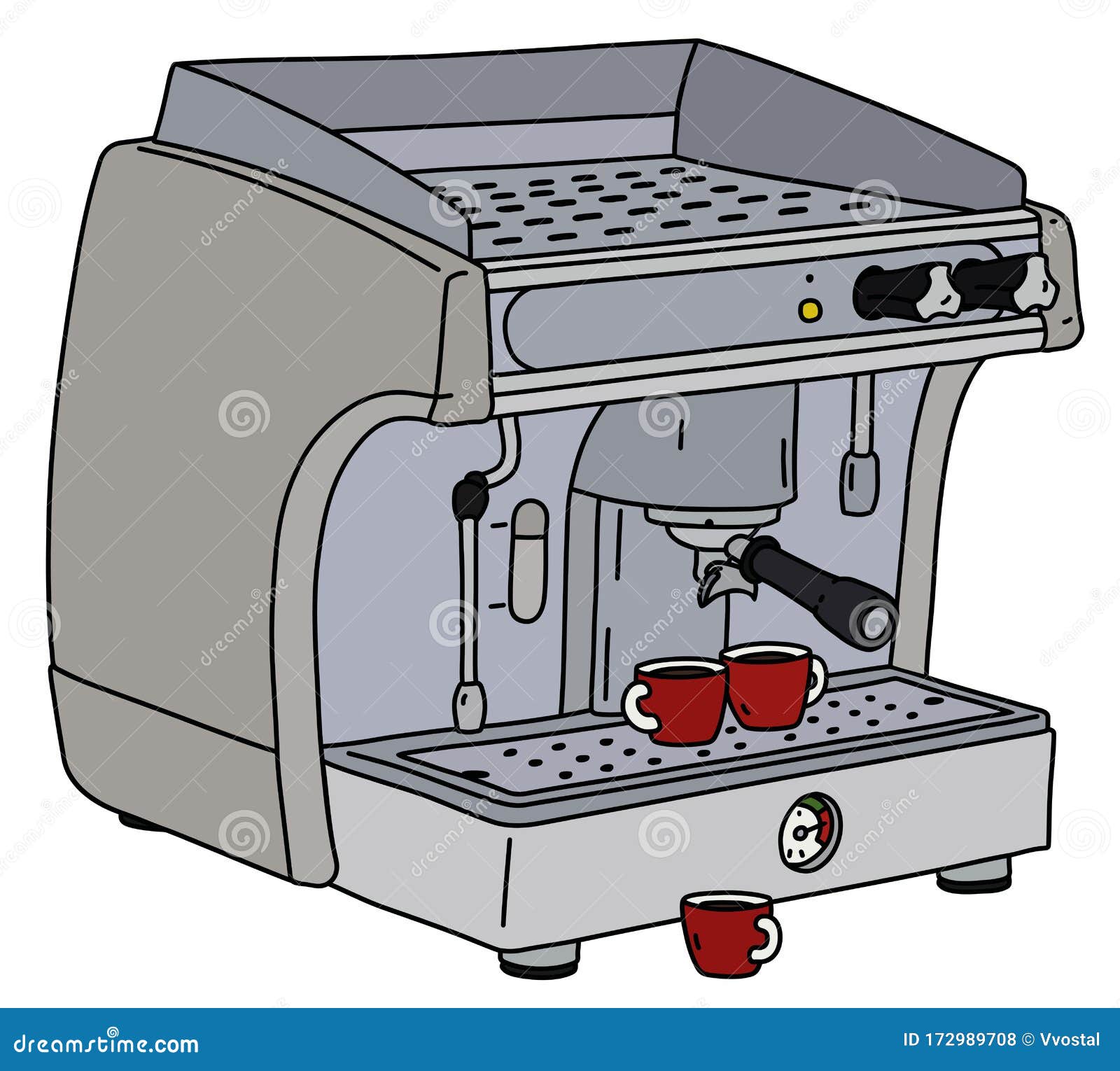 The Professional Electric Espresso Maker Stock Vector - Illustration of ...