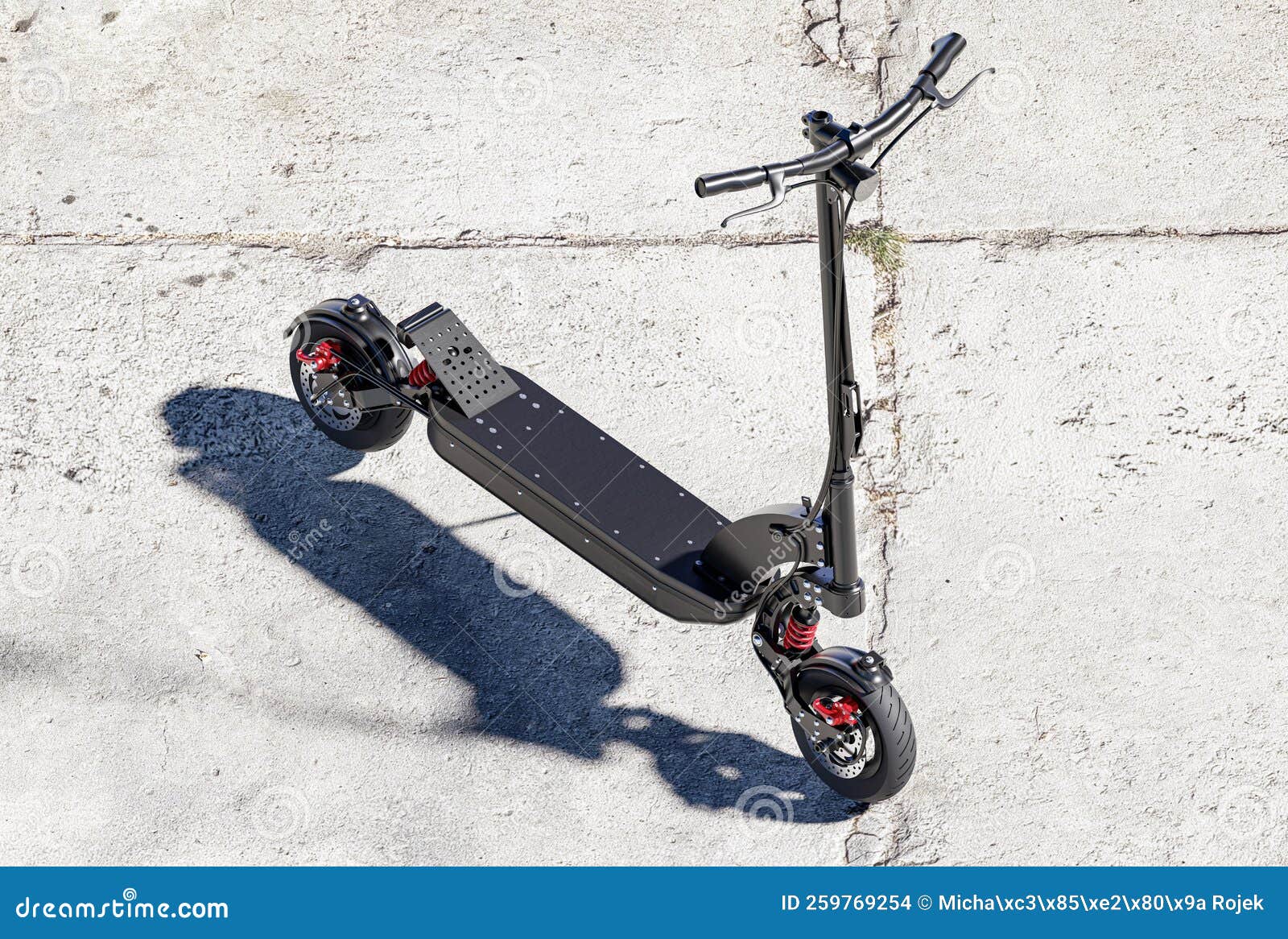 Professional Electric Scooter with Suspension System - Standing in an ...