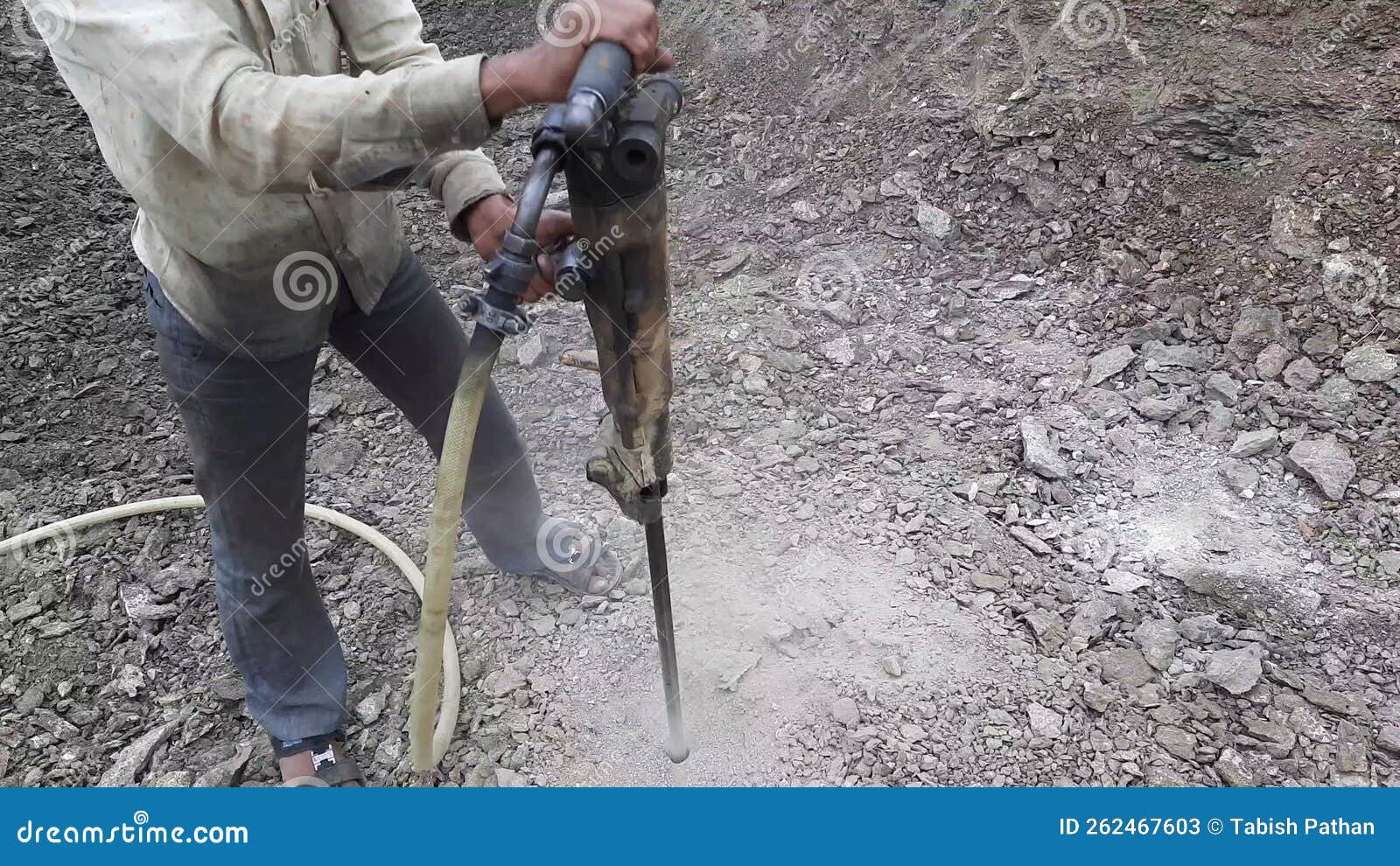 Professional Electric Tools. Work of a Jackhammer Stock Video - Video ...