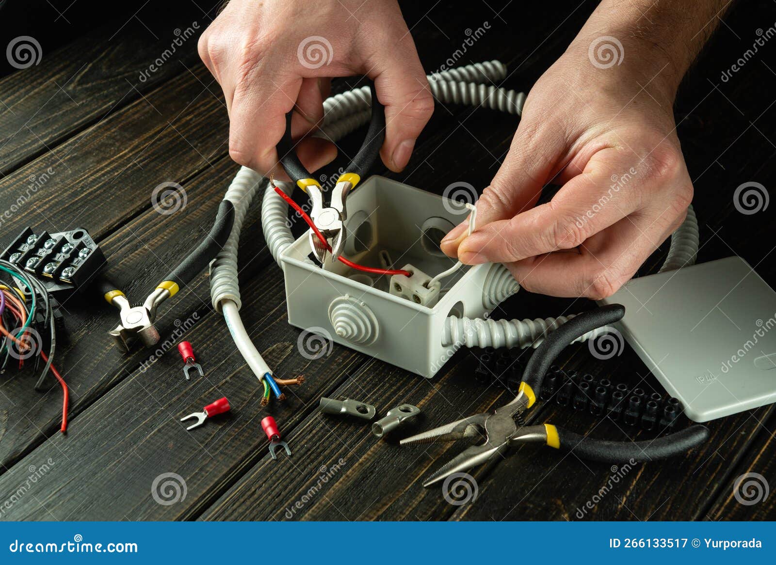 Professional Electrical Connection in the Workshop of a Master ...