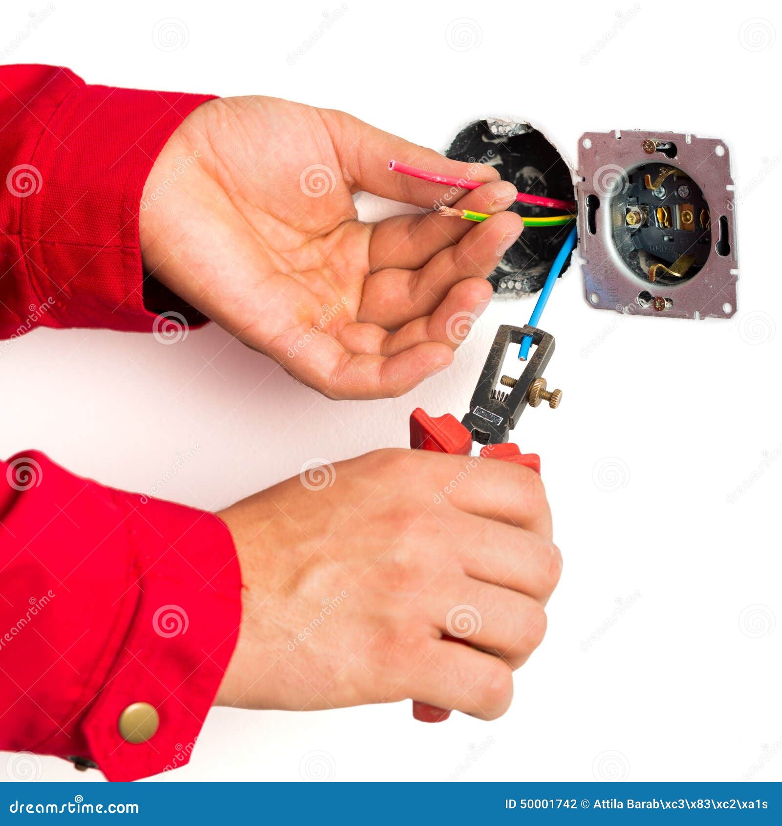 Professional Electrical Works Stock Photo - Image of power, mounting ...