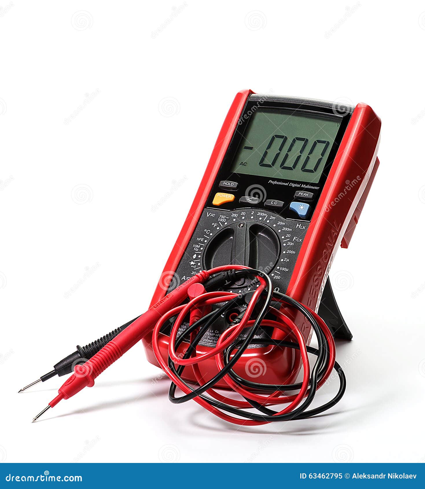 Professional Electronic Multimeter Stock Image - Image of background ...