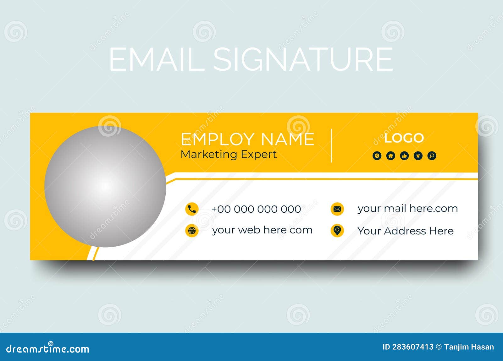 Professional Email Signature Template Design, Editable Email Template ...