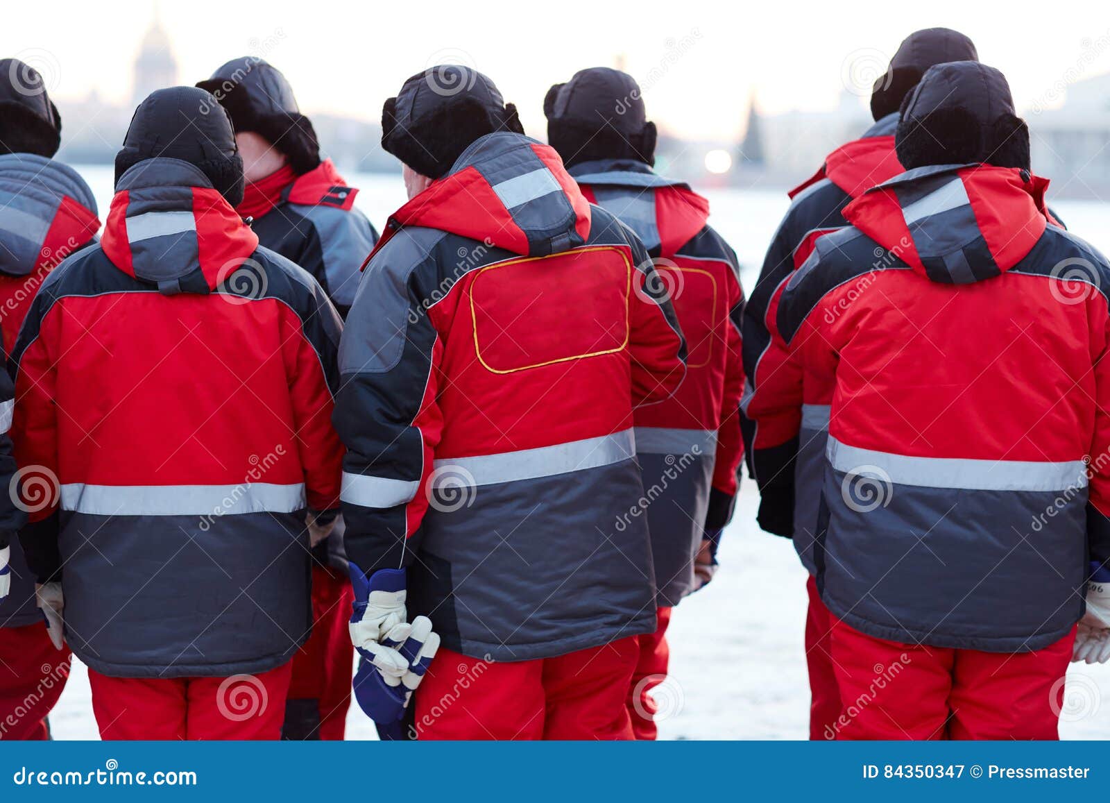 Professional Emergency Service Workers Stock Image - Image of rear ...