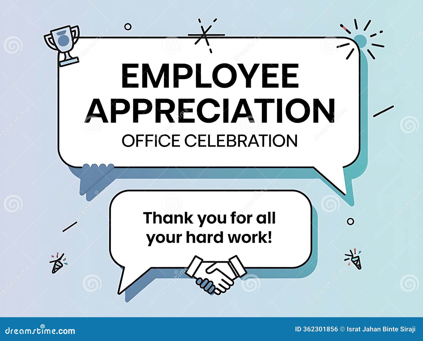 Professional Employee Appreciation Office Celebration Sign Stock ...