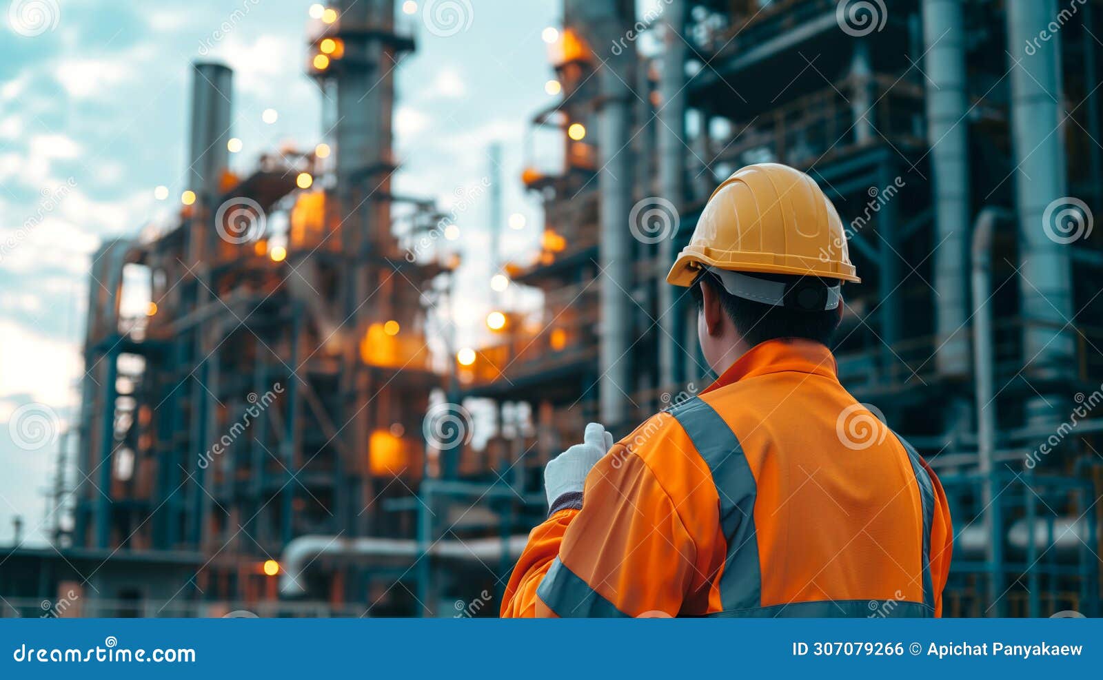 A Professional Engineer in a Hard Hat and High-visibility Jacket Stock ...