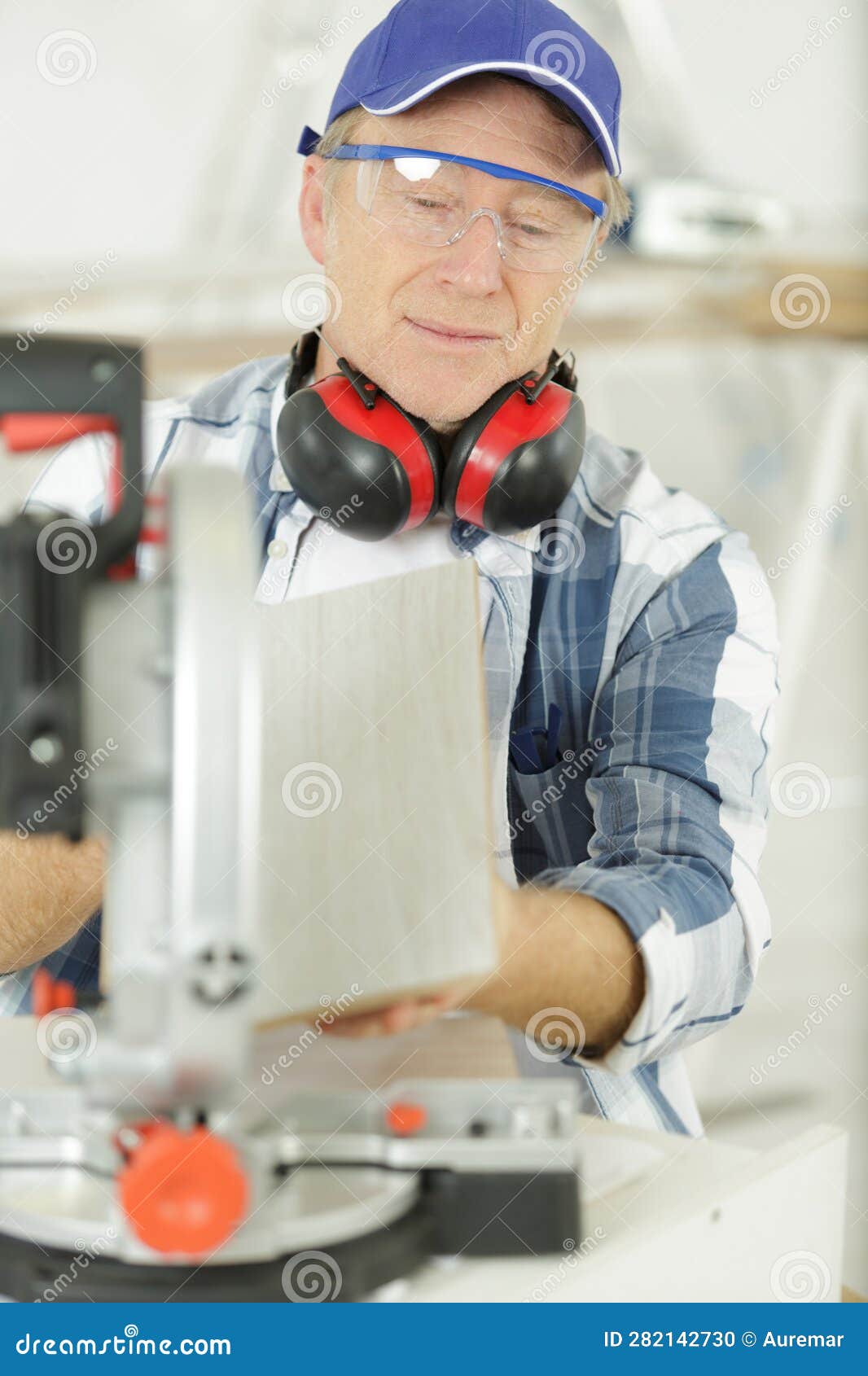 Professional Engineer Modern Wood Factory Stock Photo - Image of ...