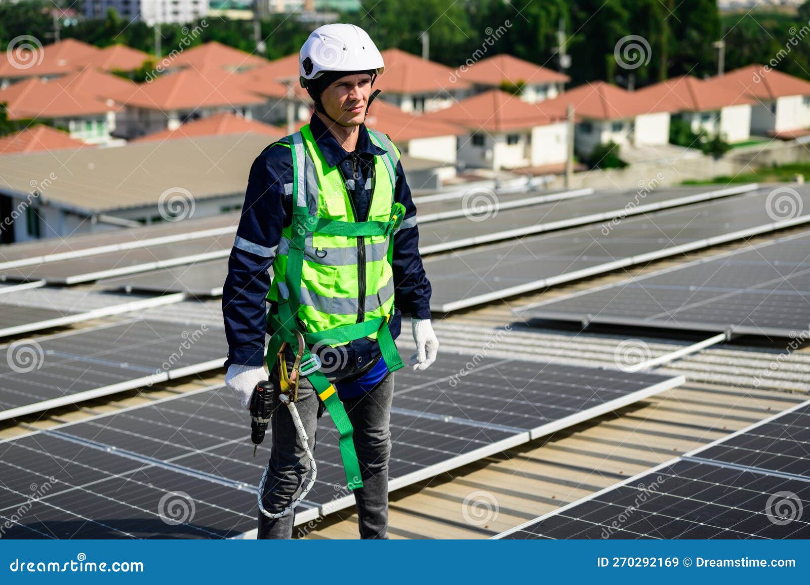 Professional Engineer Technician with Safety Helmet Checking System ...